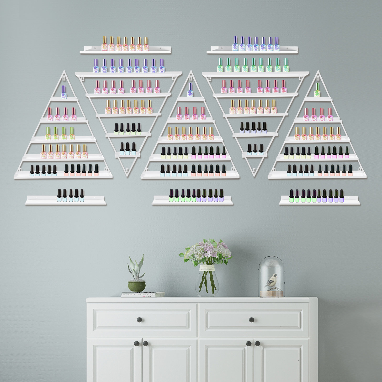 Hokku Designs Wall-Mounted Triangular Nail Polish Racks & Reviews | Wayfair
