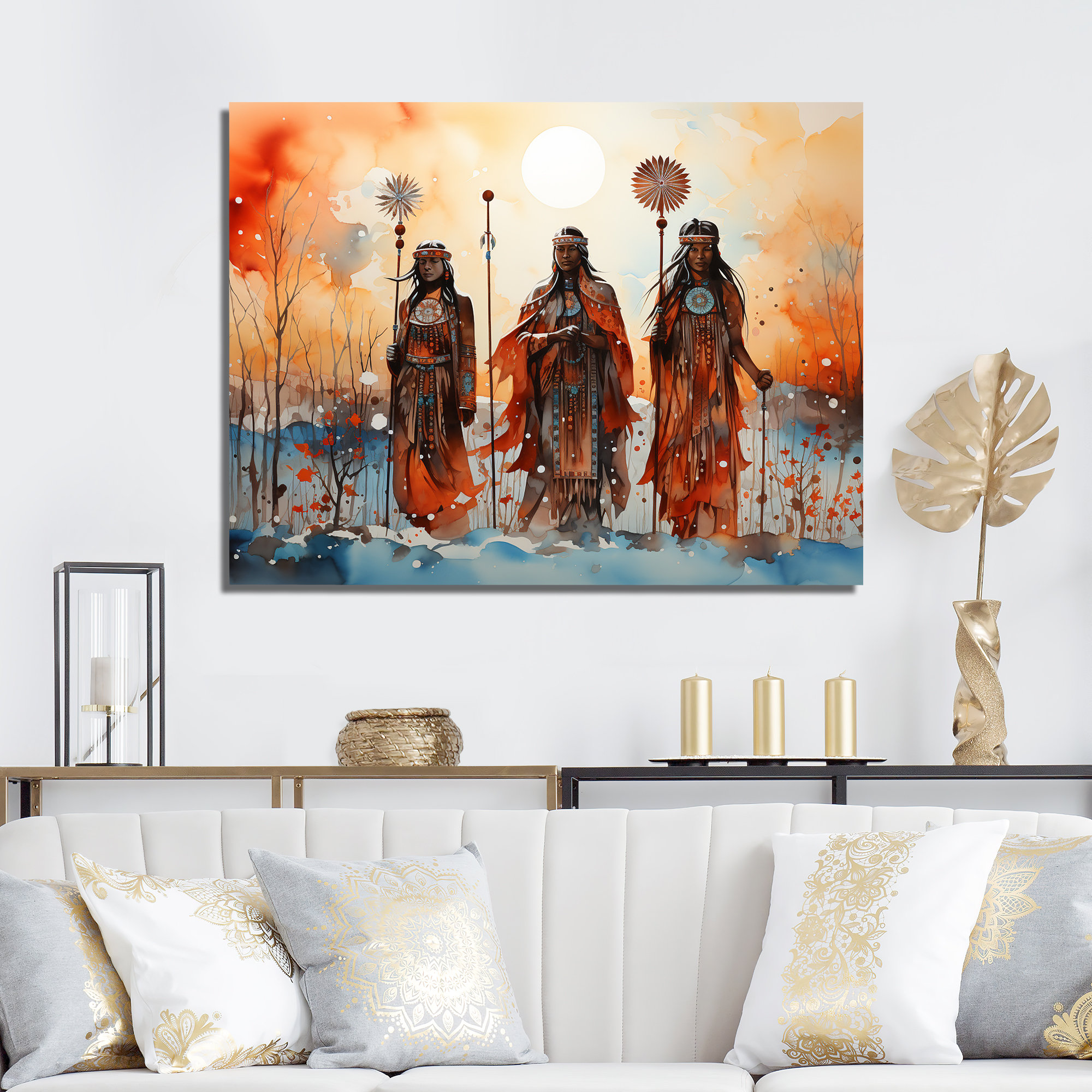 Design Art Iroquois Native Expression - Native American Art Canvas Art ...