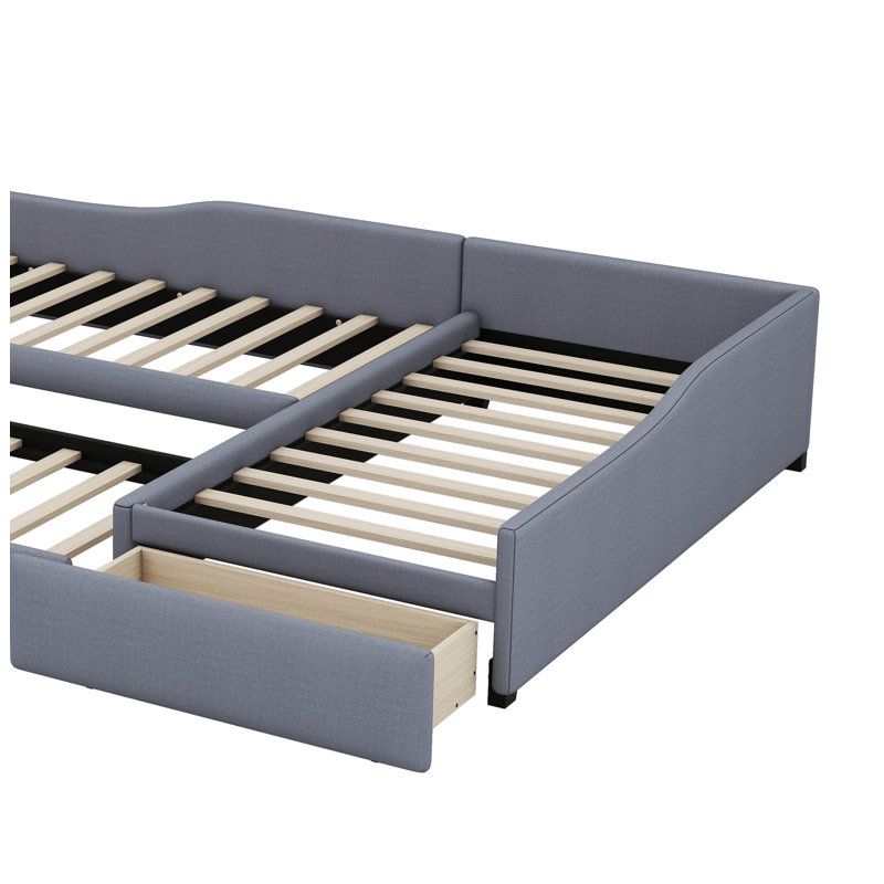 Latitude Run® Upholstered Double Twin Size Daybed | Wayfair