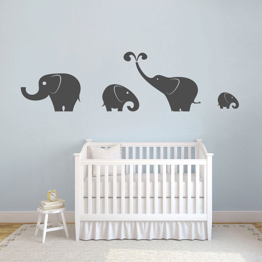 Sweetums Wall Decals 4 Piece Elephant Wall Decal Set | Wayfair