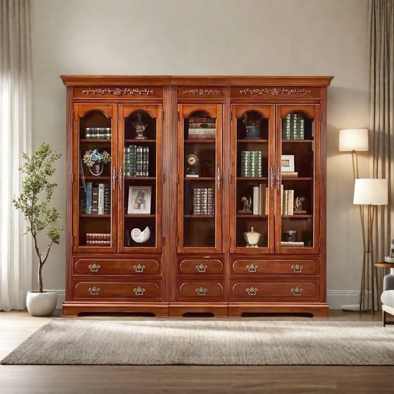 Parttlion American style bookcase with glass door | Wayfair