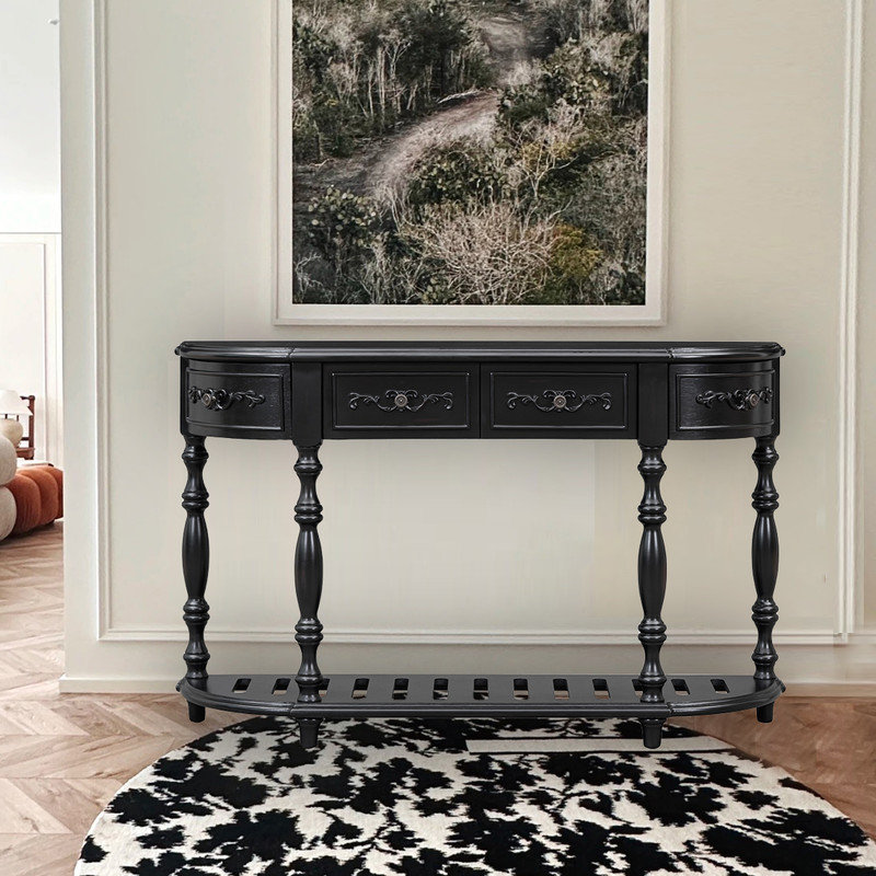 Augensternchen 52" Vintage Curved Console Table with Roman legs and ...