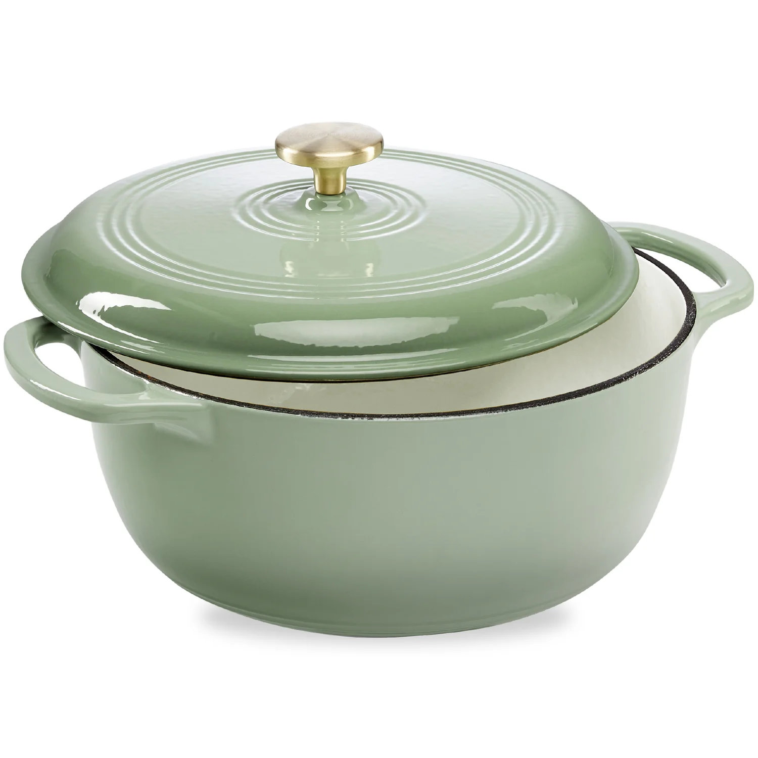 JB AND FAMILY CORP Cast-Iron Dutch Oven Kitchen Cookware W/ Enamel ...