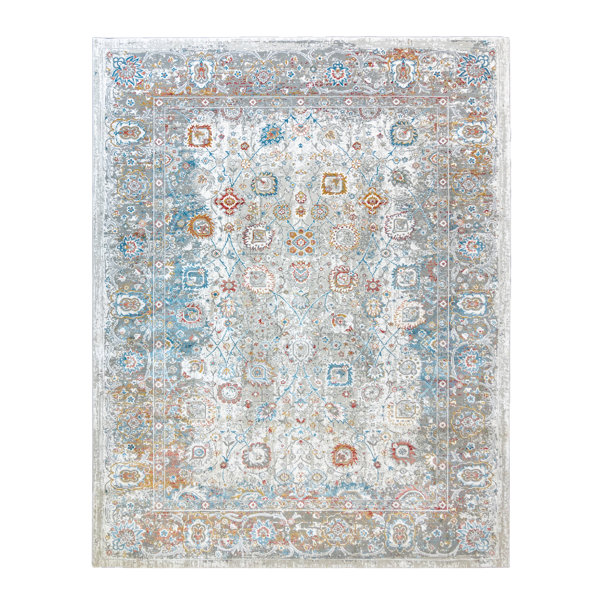 Gertmenian Crius Cymas Ivory Gray/Ivory/Rust/Blue Transitional Floral ...