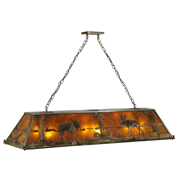 Loon Peak® Yamaguchi 9 - Light Antique Copper Pool Table Lights Pendant ...