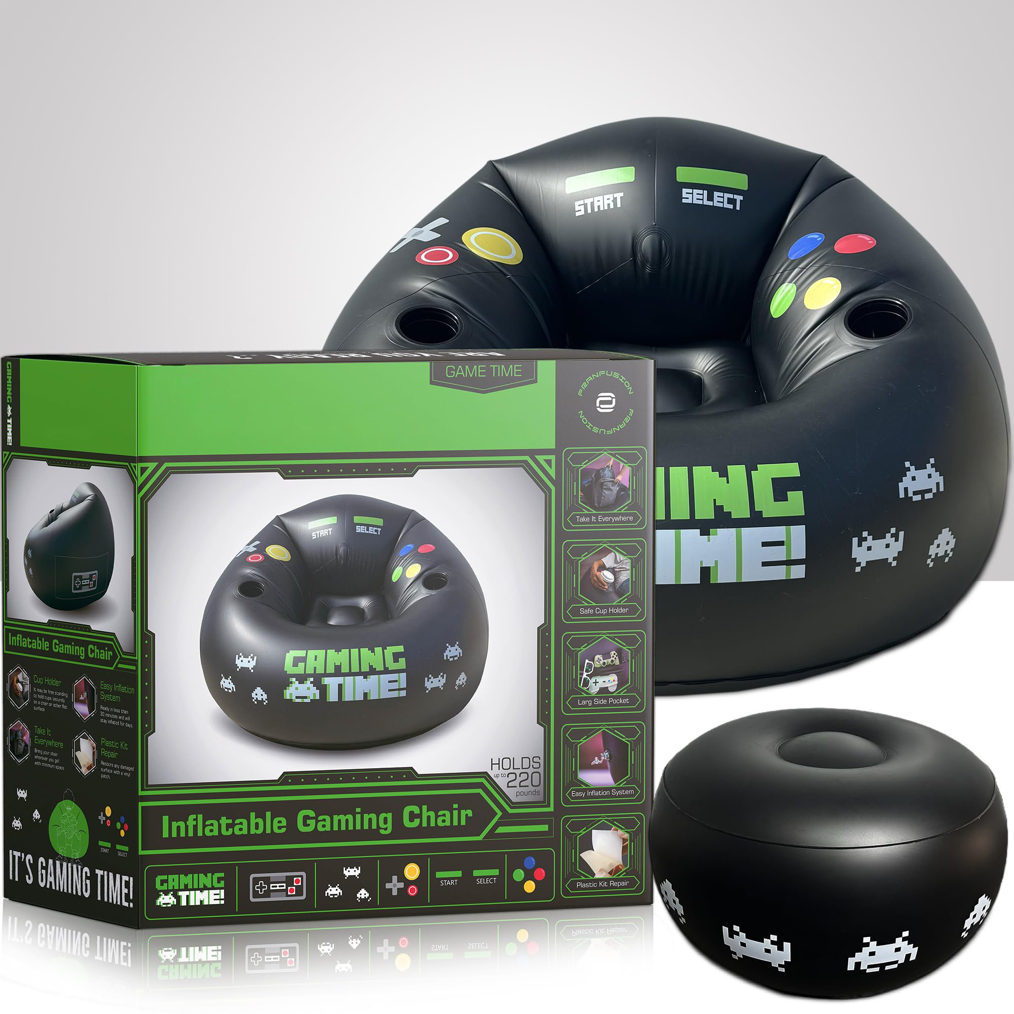 Trule Inflatable Gaming Chair for Kids & Teens with Cup Holders and ...