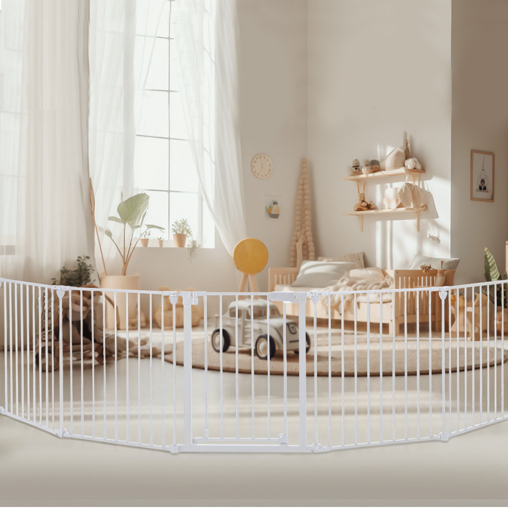Toocapro 5 Panels Baby Safety Gate Free Standing Pet Gates Foldable ...