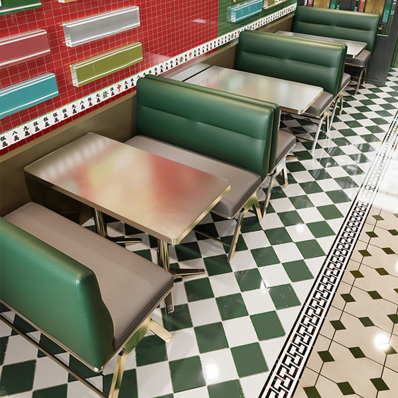 Canadian Linen Industrial Style Simple Restaurant Cafe Benches Faux ...