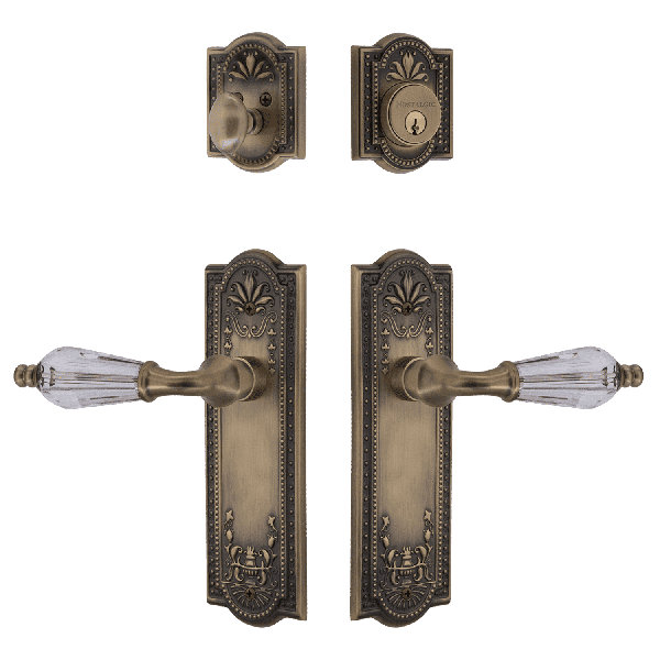 Nostalgic Warehouse Meadows Entry Set with Parlour Crystal Lever | Wayfair