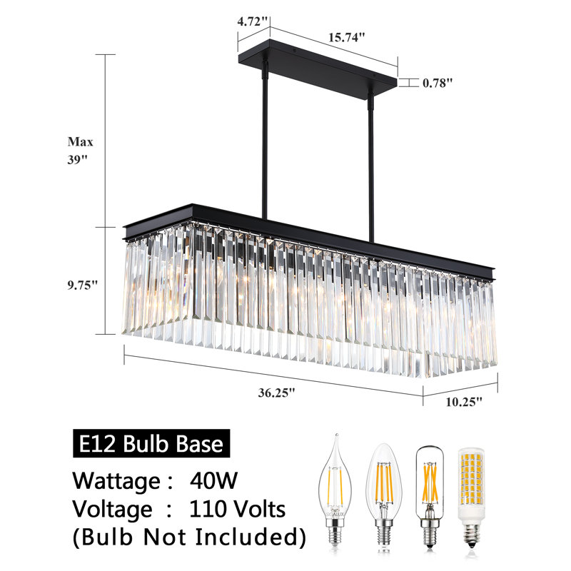 Mercer41 Neilina 6 - Light Dimmable Square / Rectangle Chandelier | Wayfair