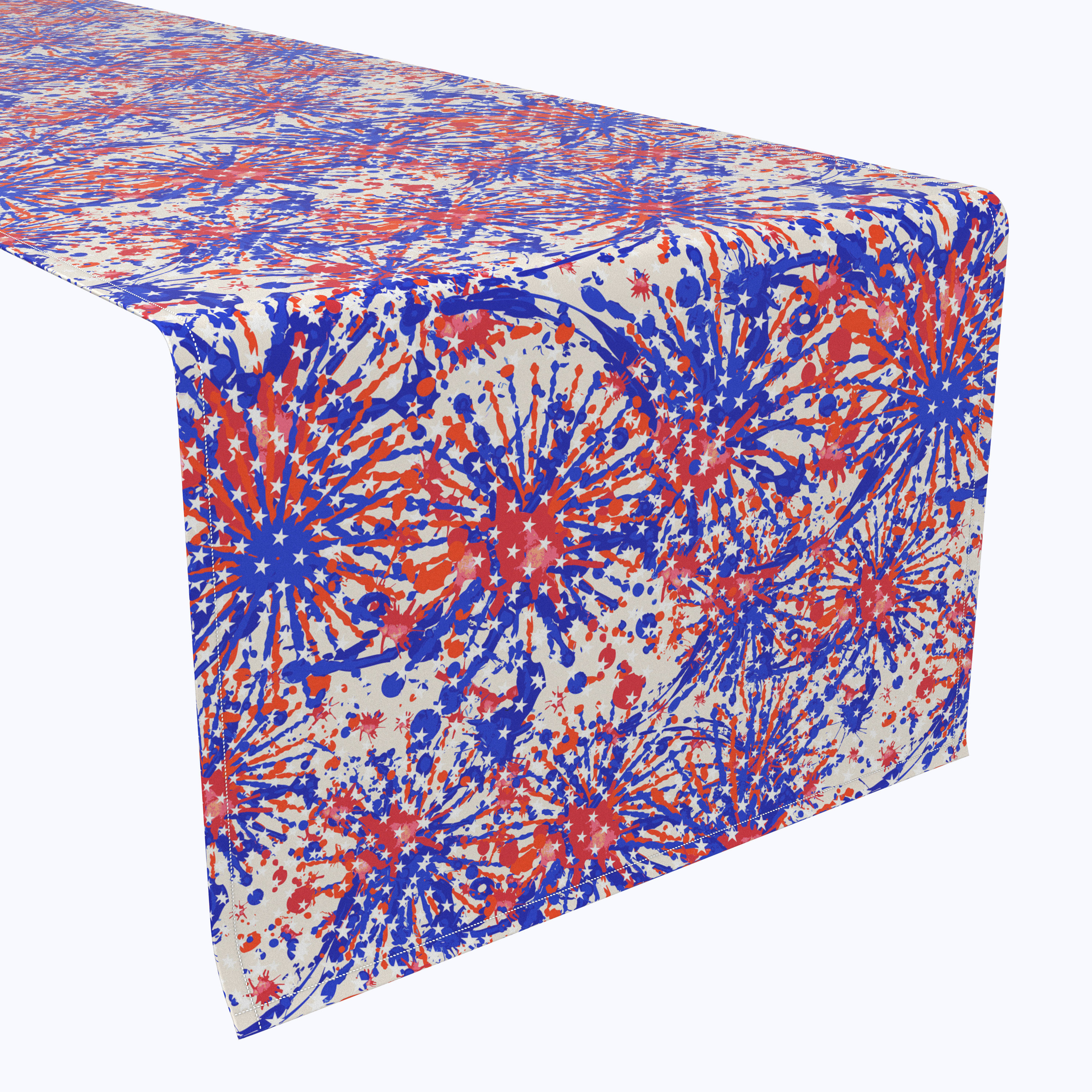 The Holiday Aisle® Harmony Painted Firework Fun Table Runner | Wayfair
