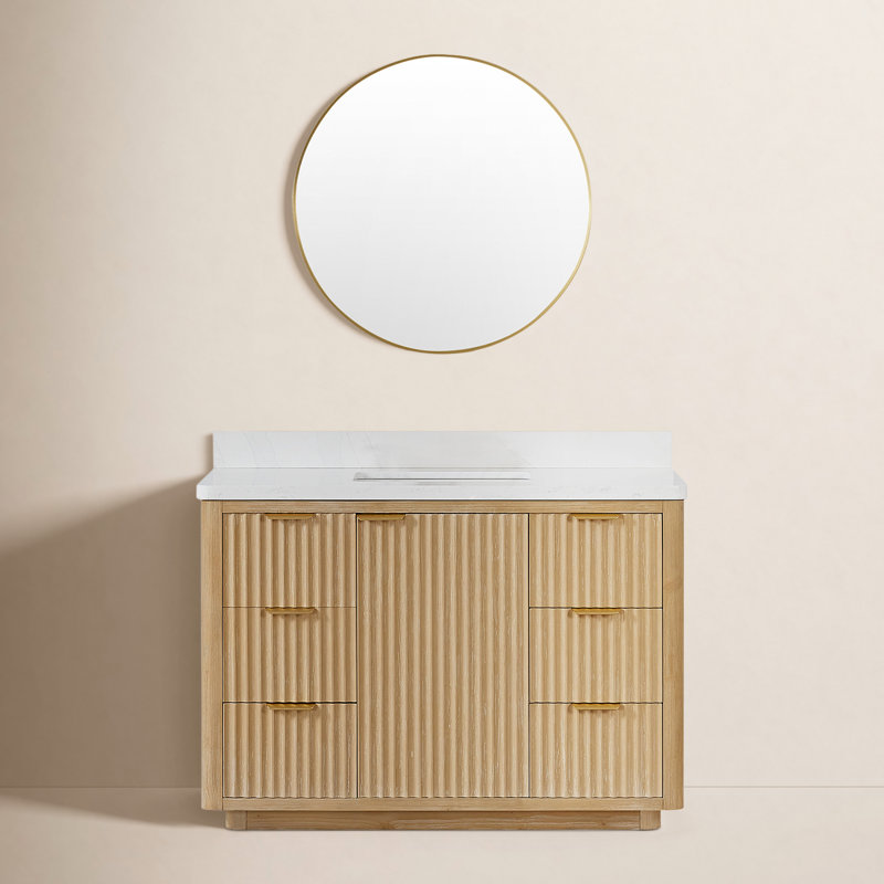 Joss & Main Adela 48" Single Bathroom Vanity Set with Mirror & Reviews ...