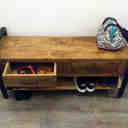 Union Rustic Hanks Wood Storage Bench | Wayfair