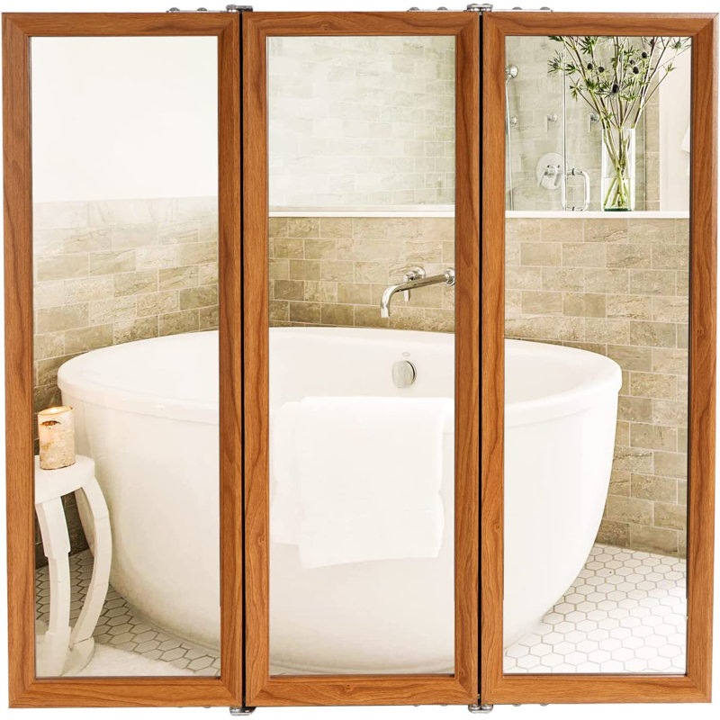 Winston Porter Anceline Surface Mount Medicine Cabinet with Mirror and ...