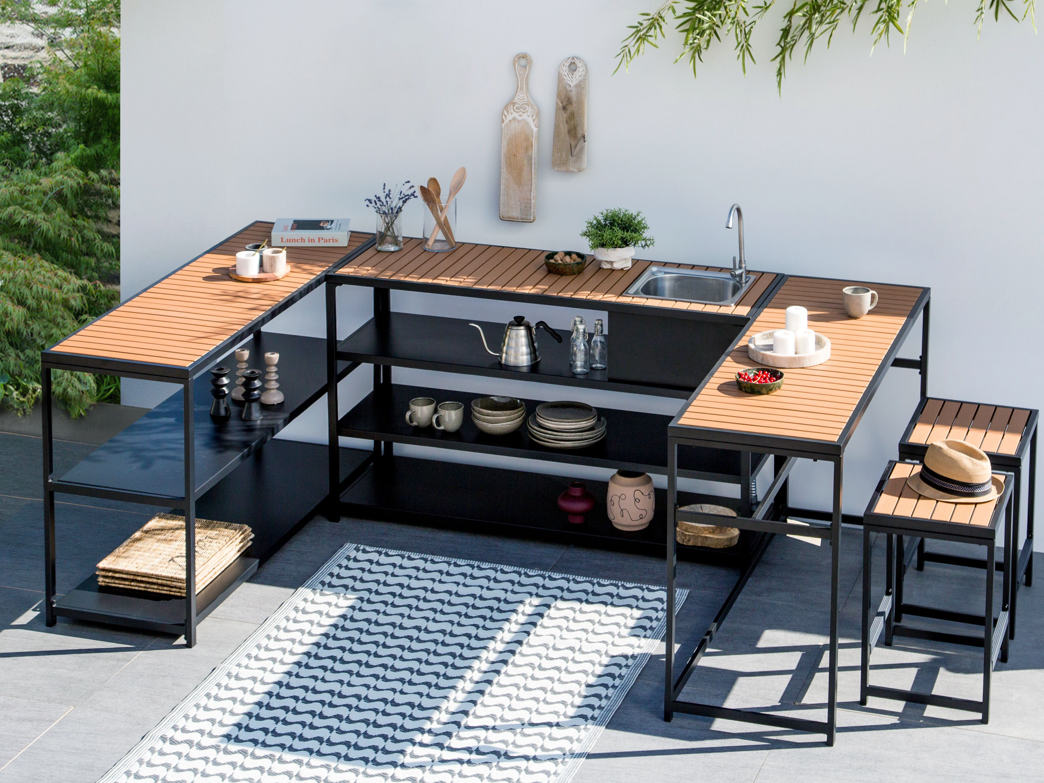Beliani 150cm Outdoor Kitchen | Wayfair.co.uk