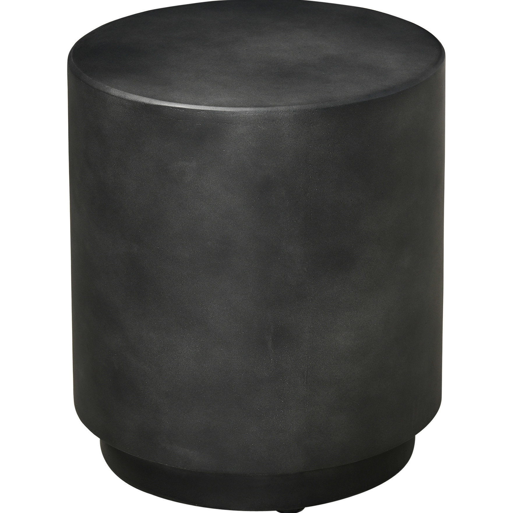 Latitude Run® Dark Gray Round Side Table, Sham Concrete Surface Display ...
