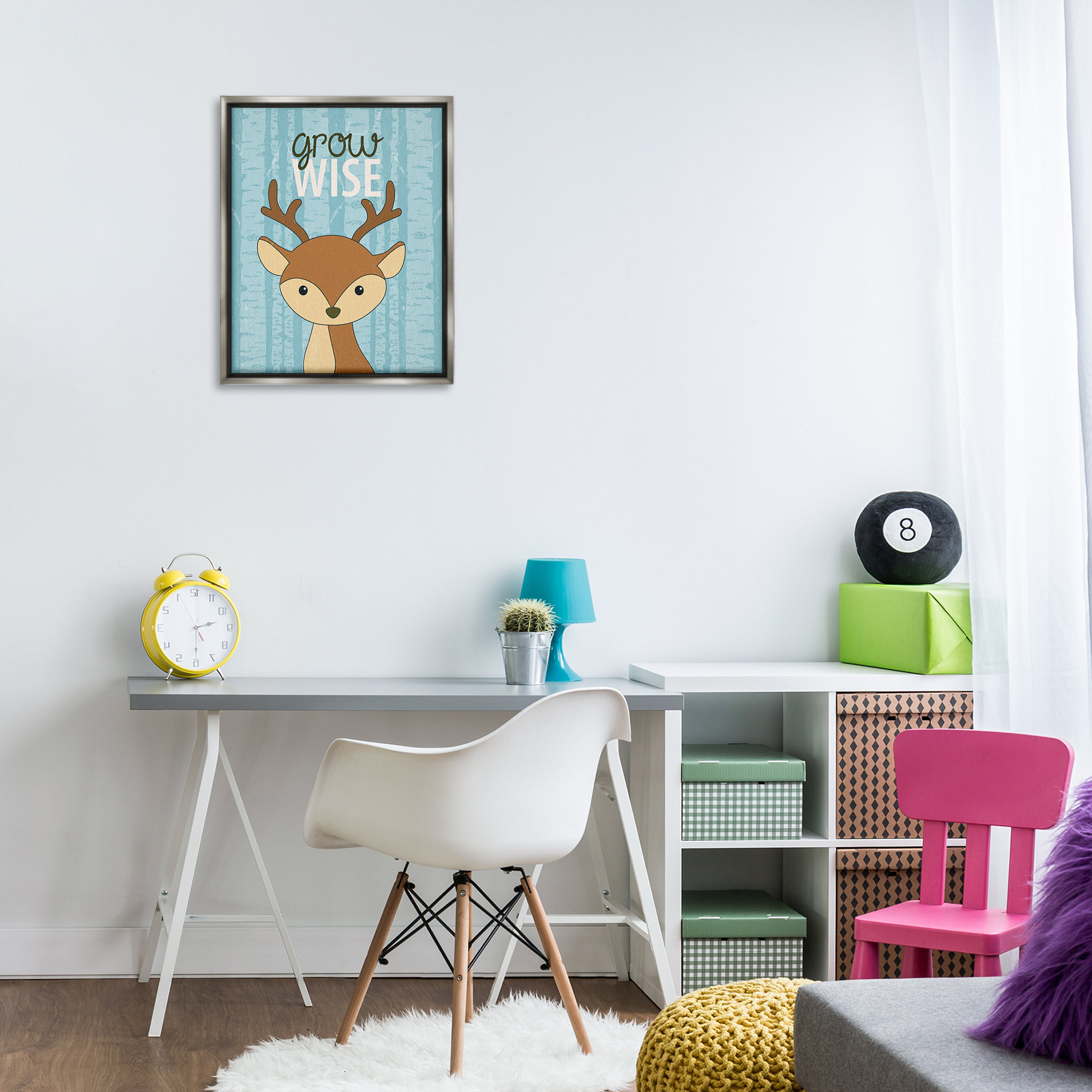 Dakota Fields Grow Wise with Deer Floating Frame, design by Kim Allen ...