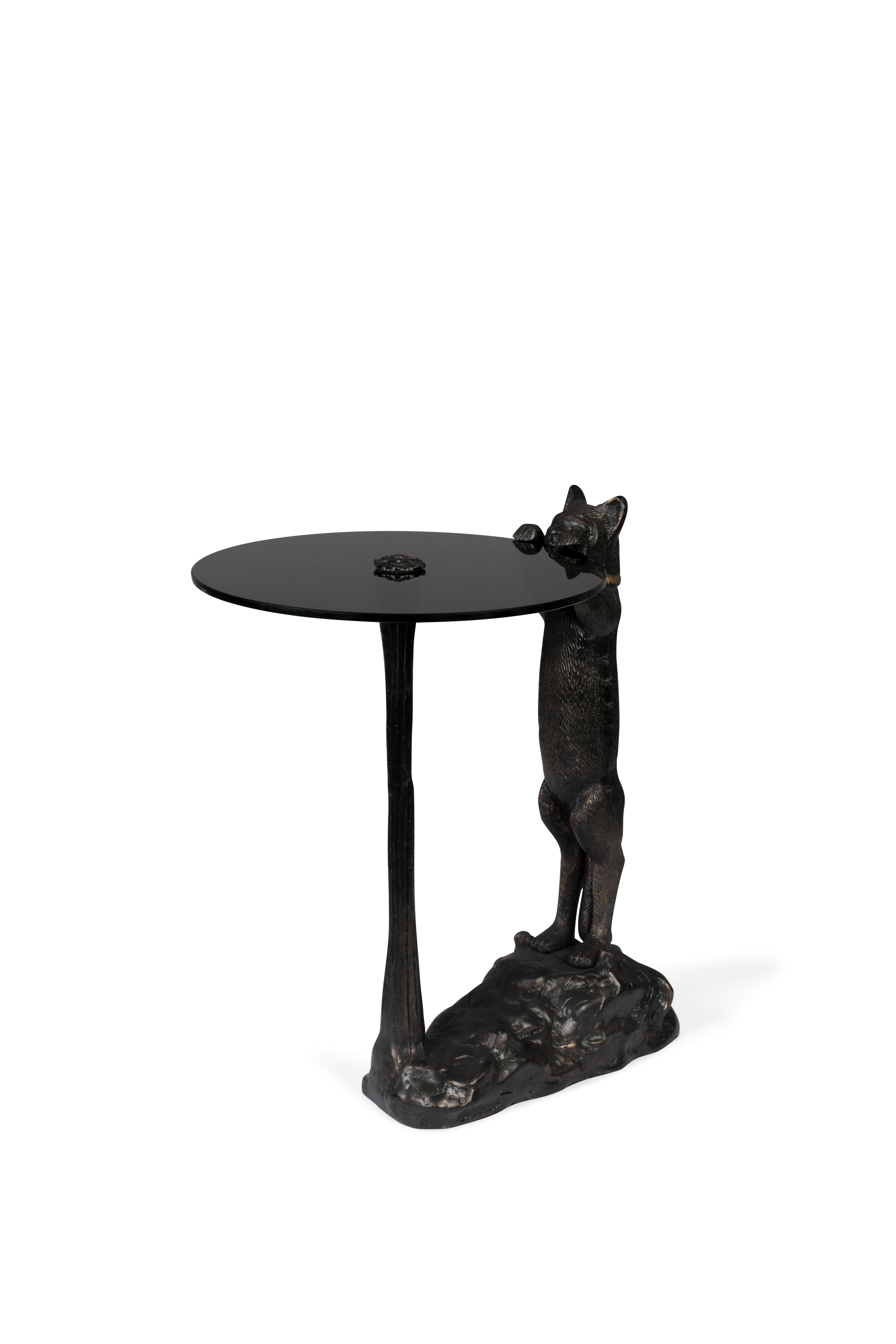 Bold Monkey Glass Top Pedestal End Table | Wayfair