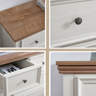August Grove® 7 Drawer Dresser In Distressed Beige, Vintage American ...