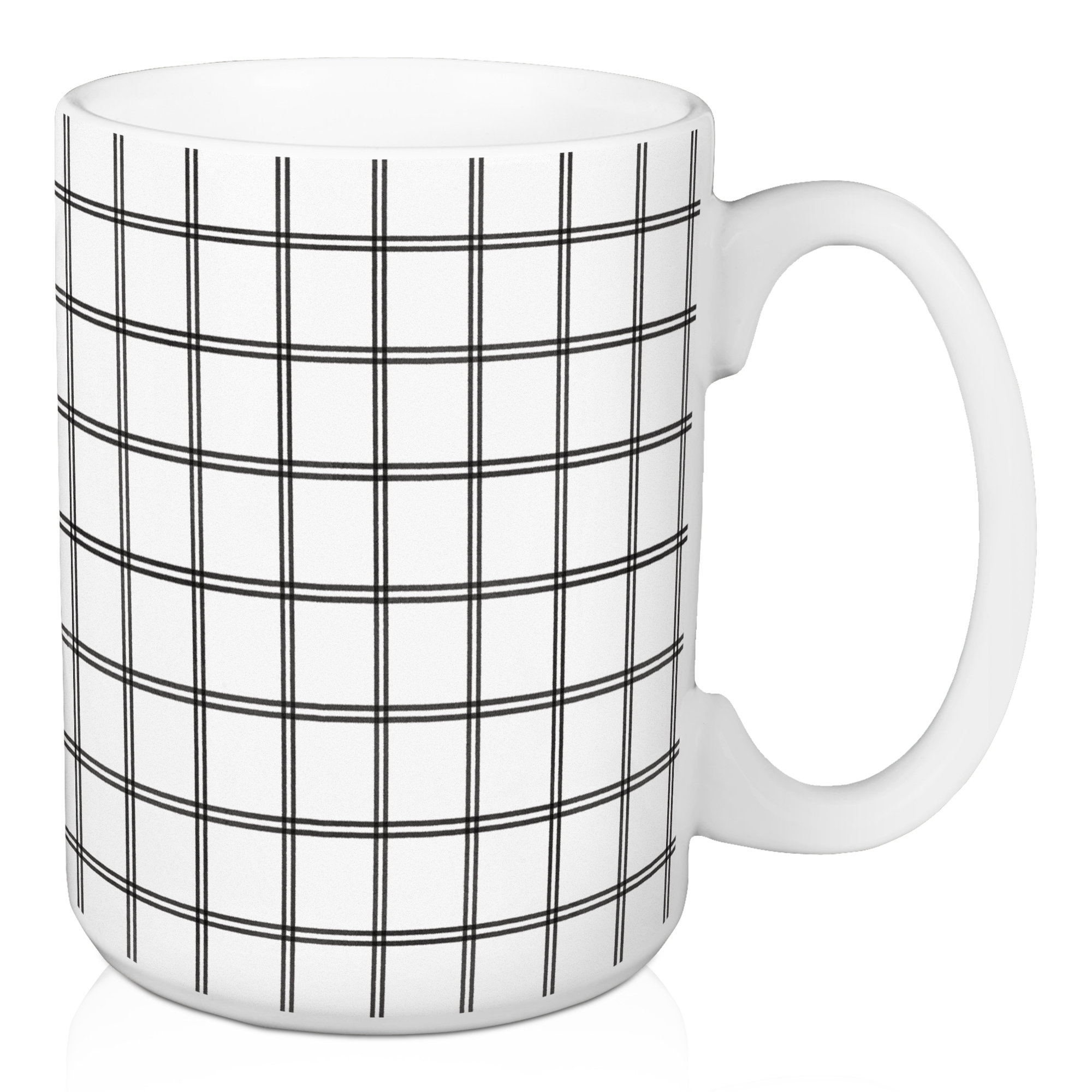 Latitude Run® Black Window Pane Check Mug | Wayfair