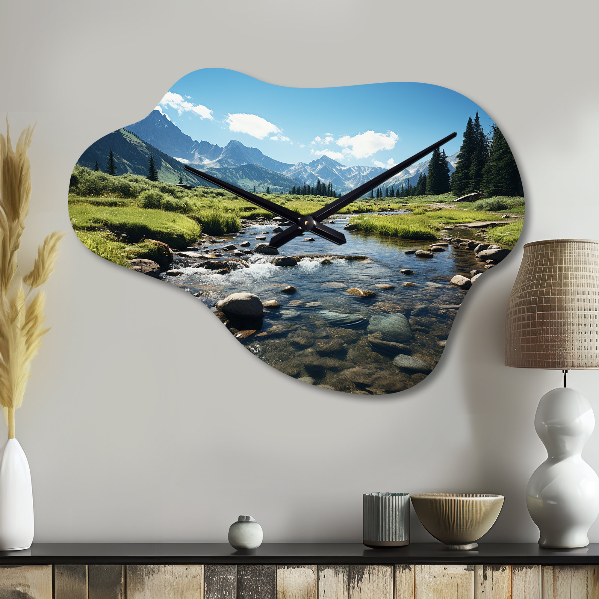 Design Art USA Rocky Mountain National Park River I - Usa Asymmetrical ...