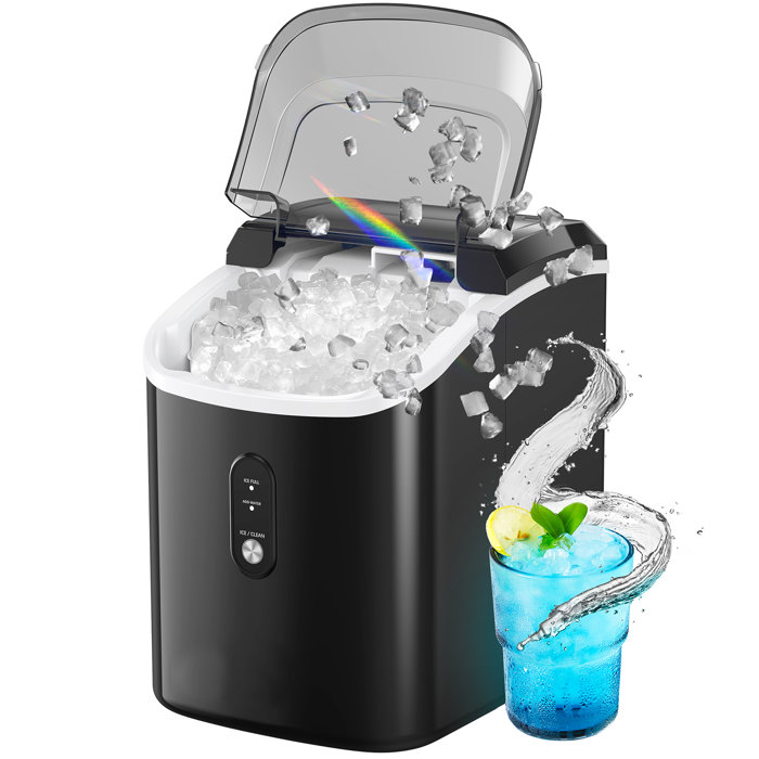 ColorLife 33 Lb. Daily Production Nugget Clear Ice Portable Ice Maker ...