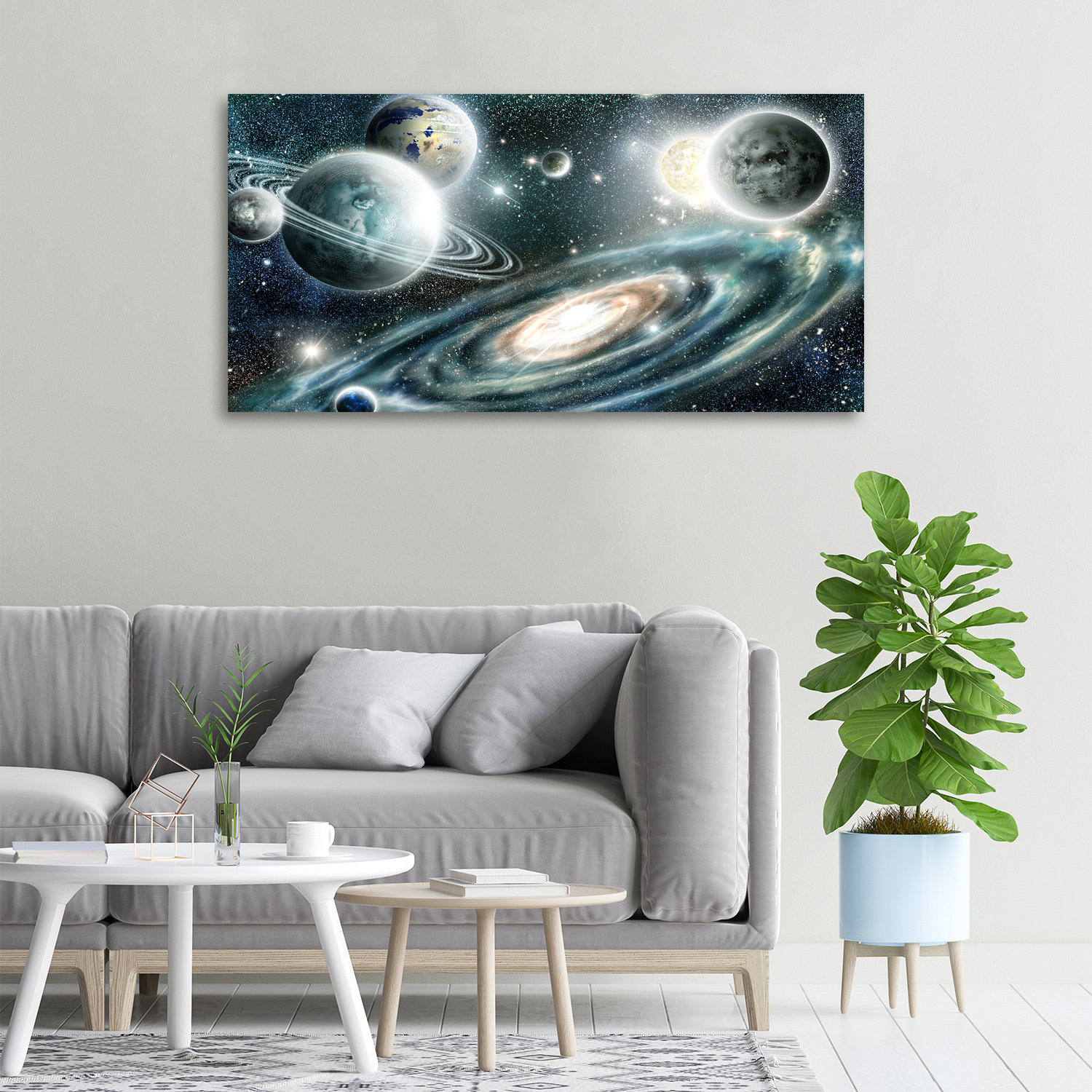 ModernMoments Solar System - Unframed Art Prints on Canvas | Wayfair.co.uk