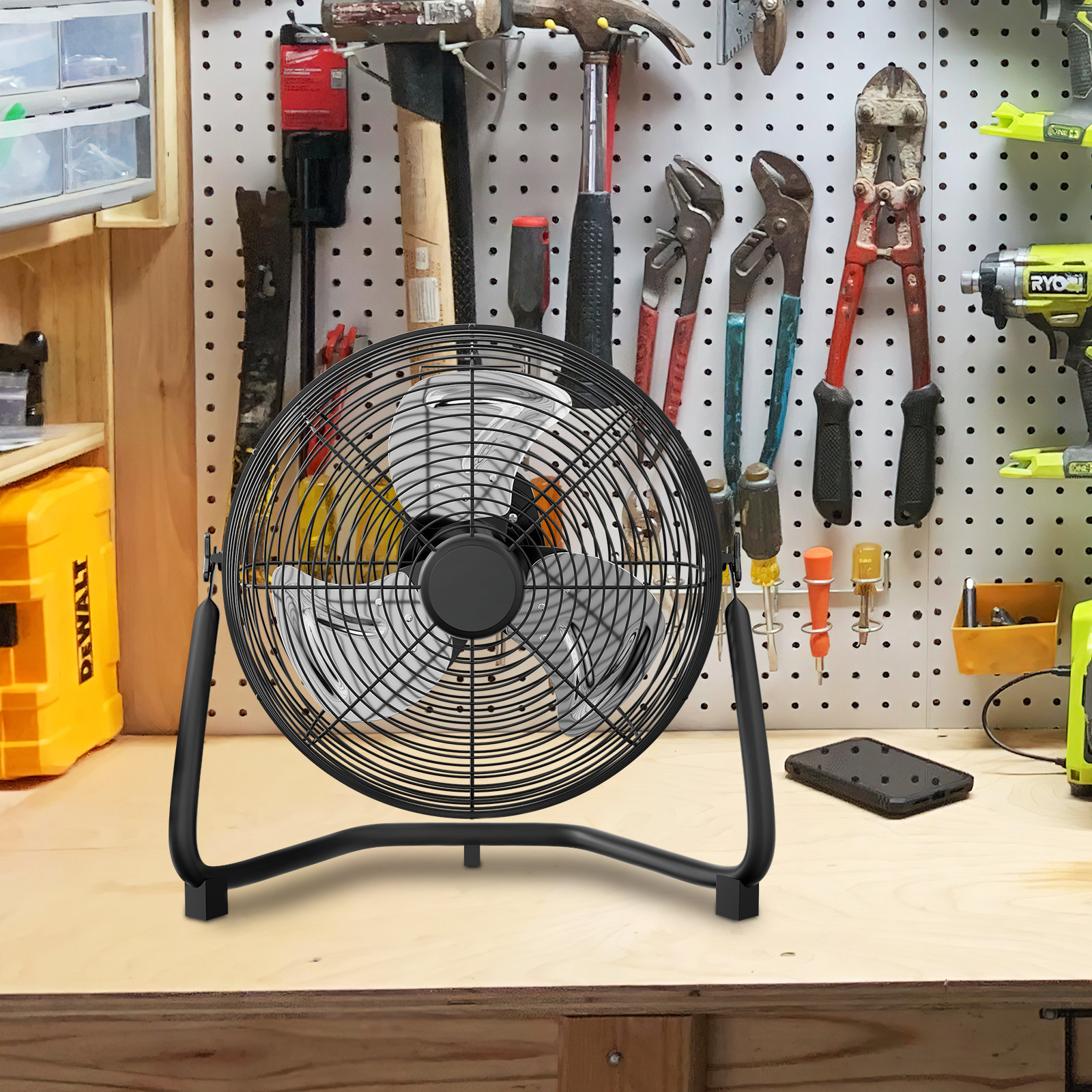MoNiBloom 12" High Velocity 3 Speeds Floor Fan Simple Deluxe Portable ...