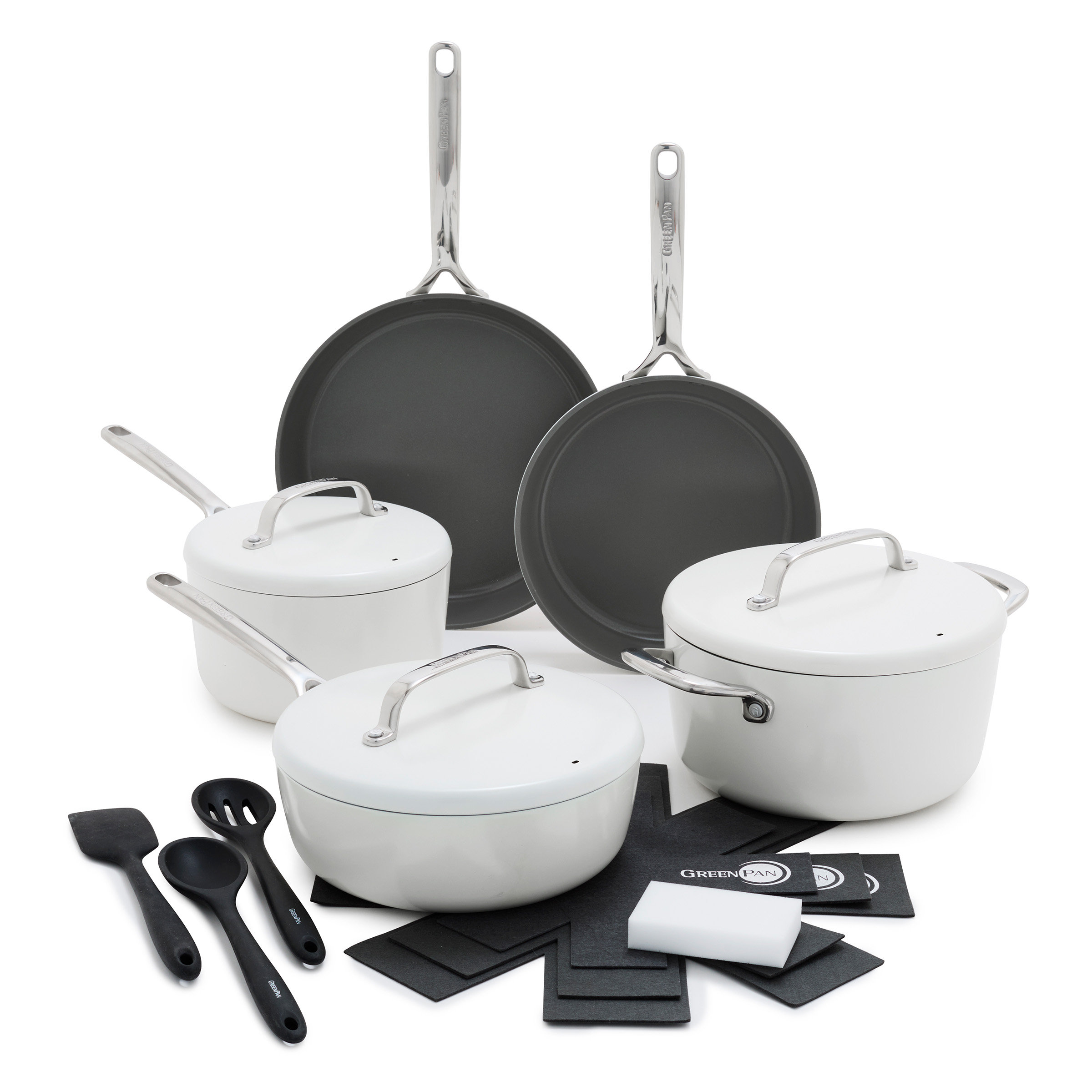 GreenPan GP5 Colors Healthy Ceramic Nonstick 15-Piece Cookware Set ...