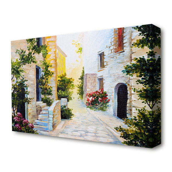 East Urban Home The Streets Of Paphos Art Classic - Wrapped Canvas ...