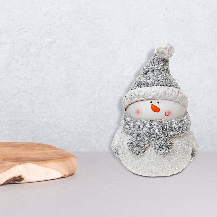 The Holiday Aisle® Christmas Ceramic Snowman Figurine With Toque 7 ...