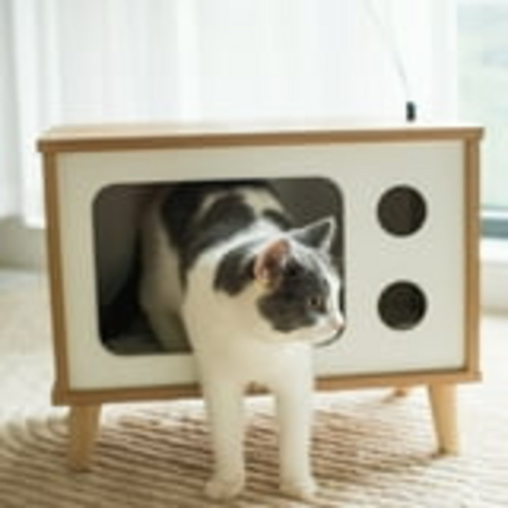 Tucker Murphy Pet™ Purr-view Retro Tv Cat Condo With Jute Scratching ...
