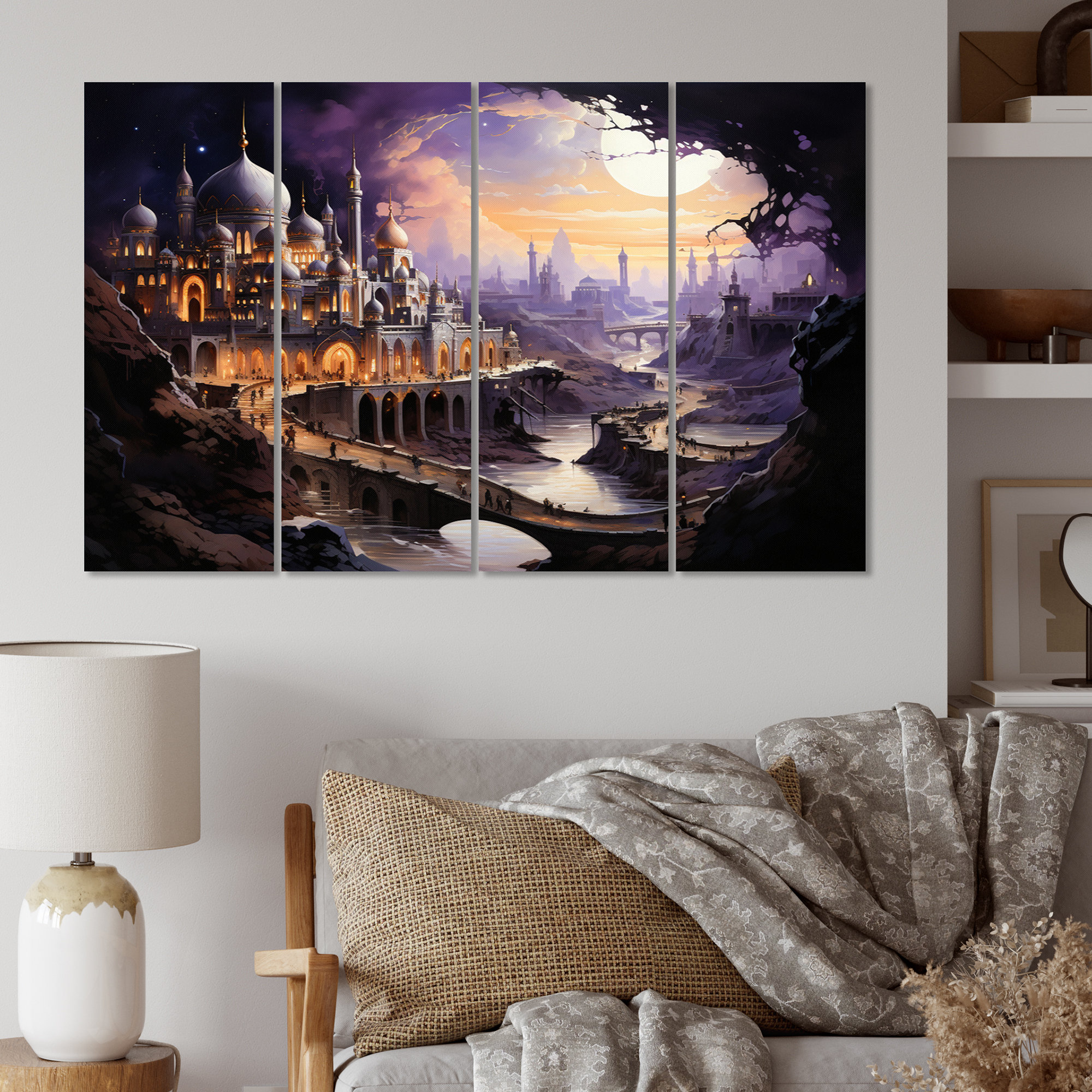 Bungalow Rose Islam Art The Sacred II On Canvas 4 Pieces Print | Wayfair