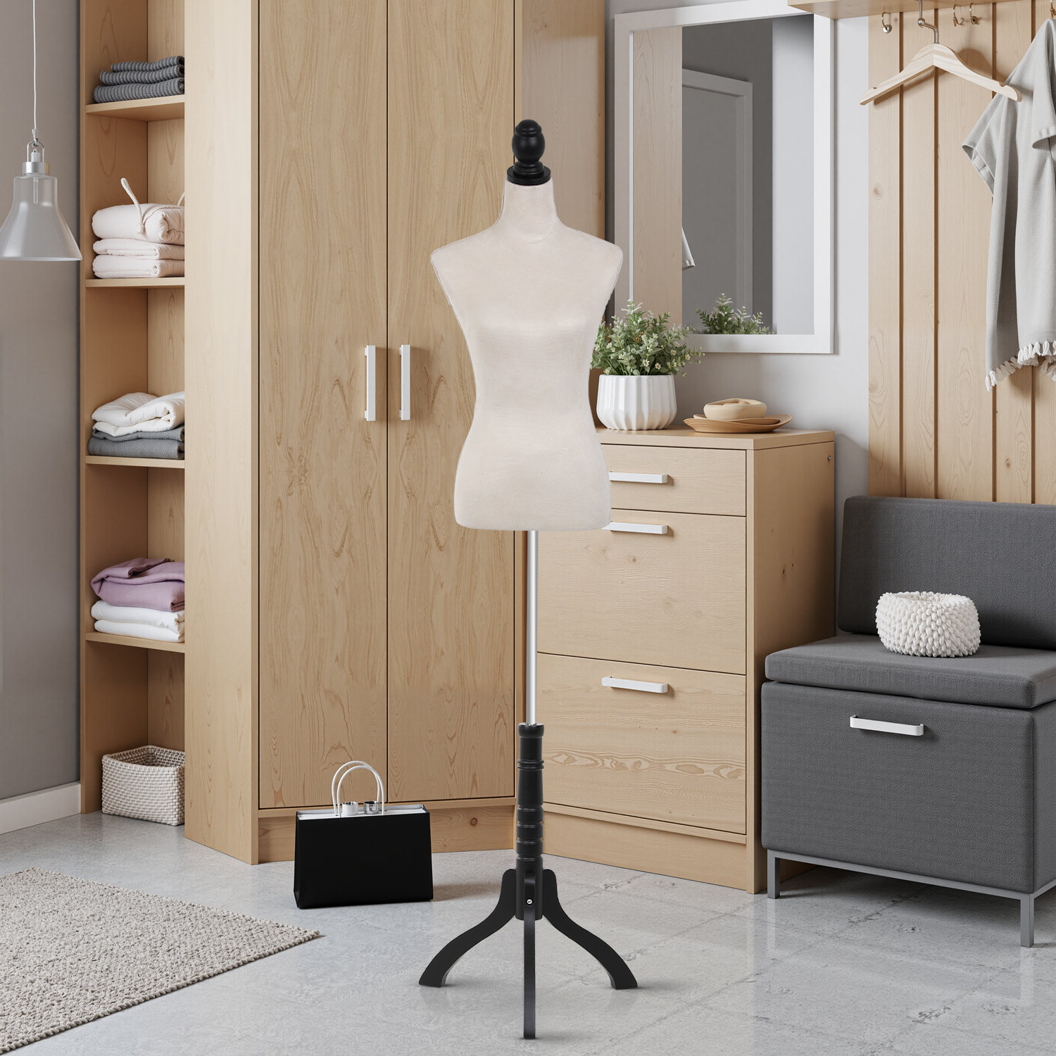 FDW Sewing Mannequin Torso Manikin Dress Form 59-67 Inch Height ...