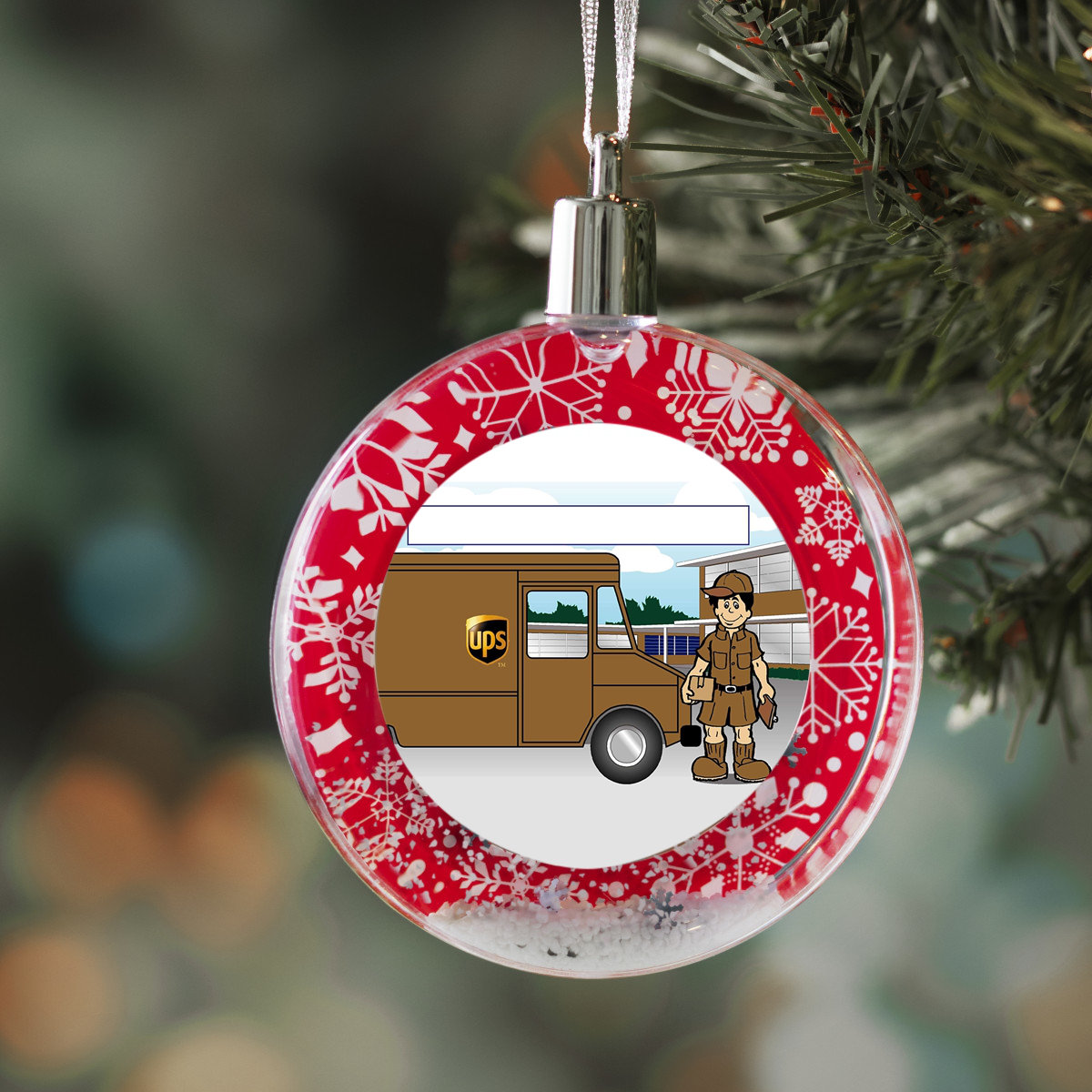 Printed Perfection Personalized UPS Driver Male Christmas Snow Globe ...