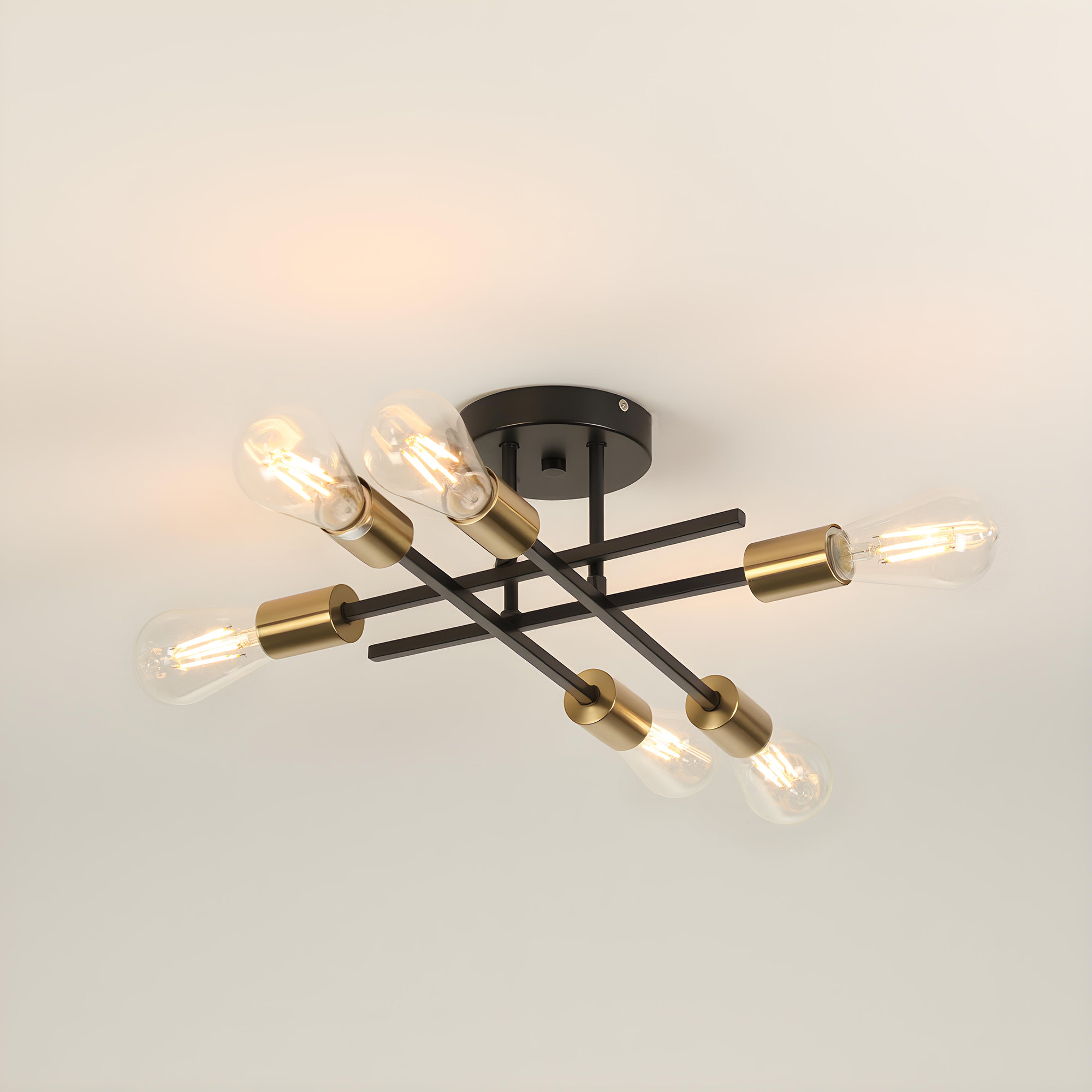 17 Stories Hannah-Jayne 23.62'' Sputnik Modern Linear Flush Mount ...