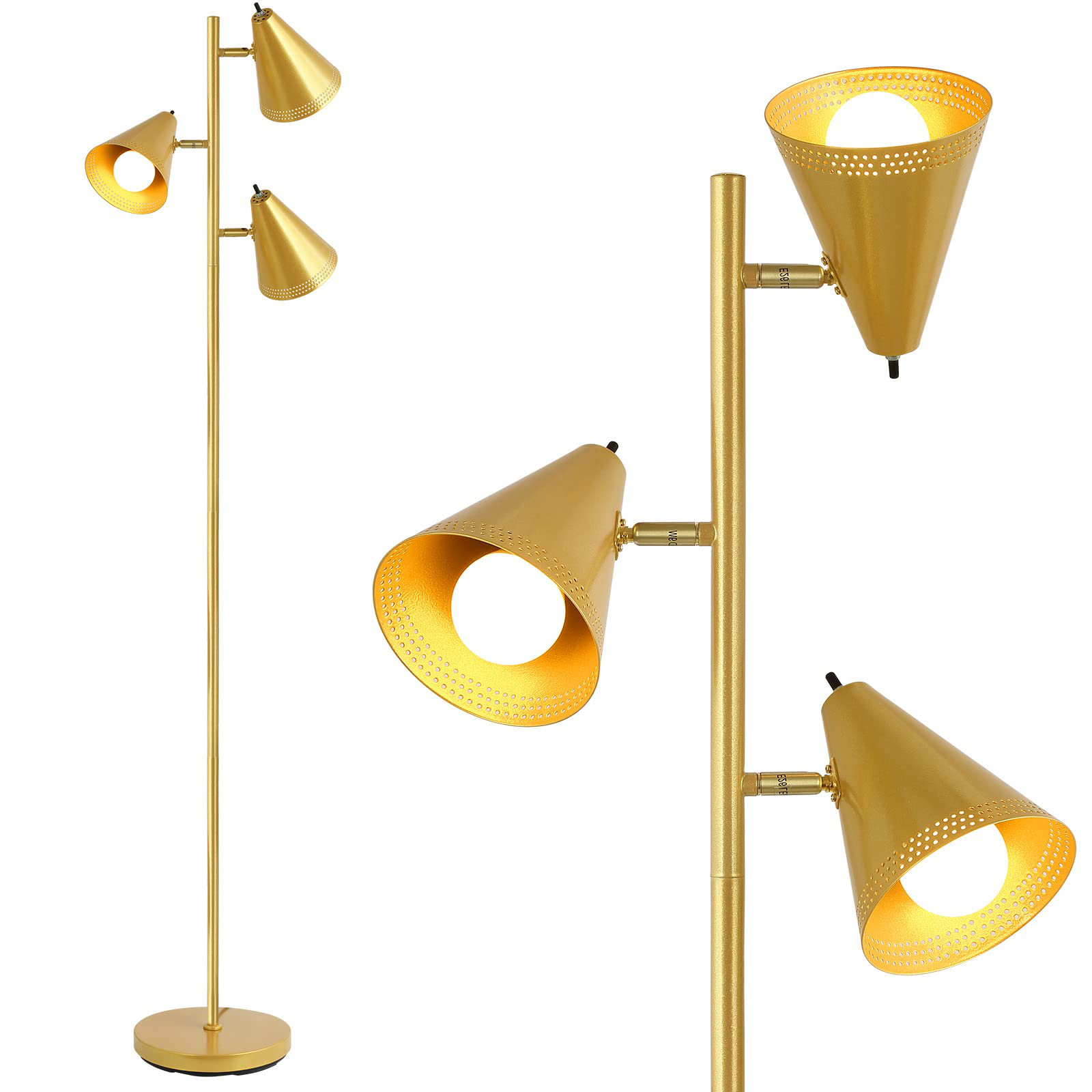 Latitude Run® 3 Piece Industrial Standing Pole Lamp - Wayfair Canada