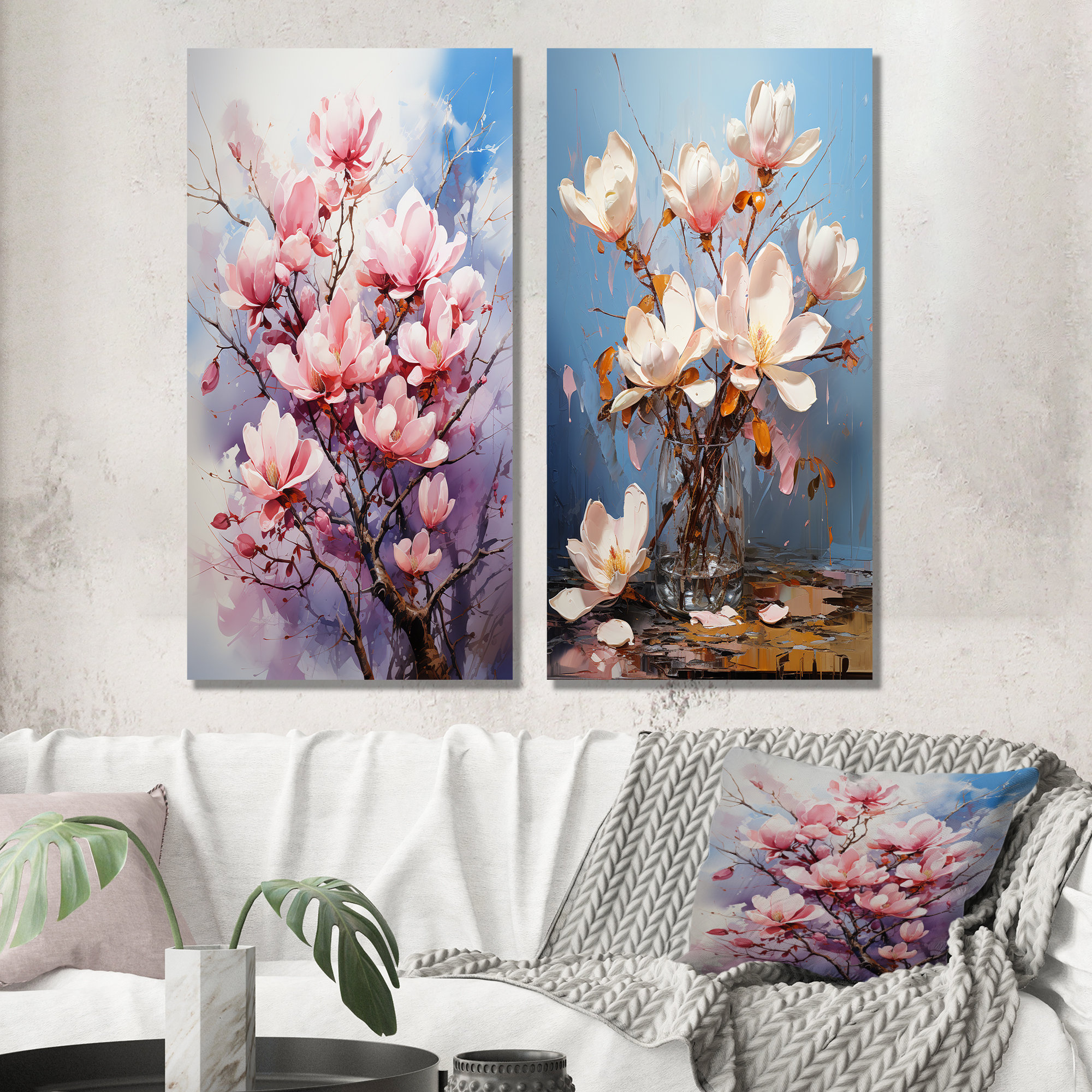 Red Barrel Studio® Magnolias Are Depicted With Bold Vibrant Serenity ...