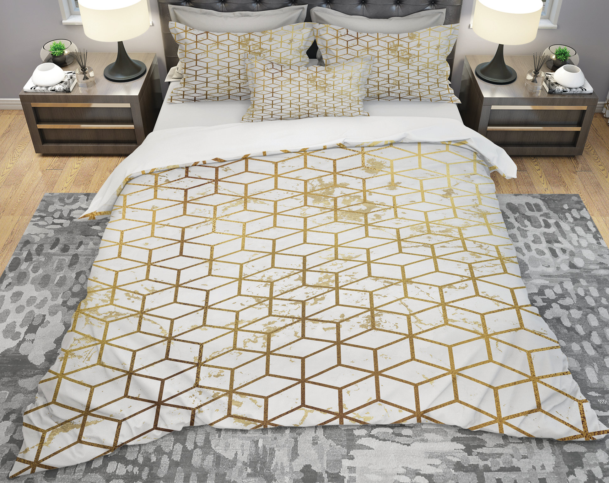 Design Art Designart Geometric Cubes Duvet Cover Set | Wayfair