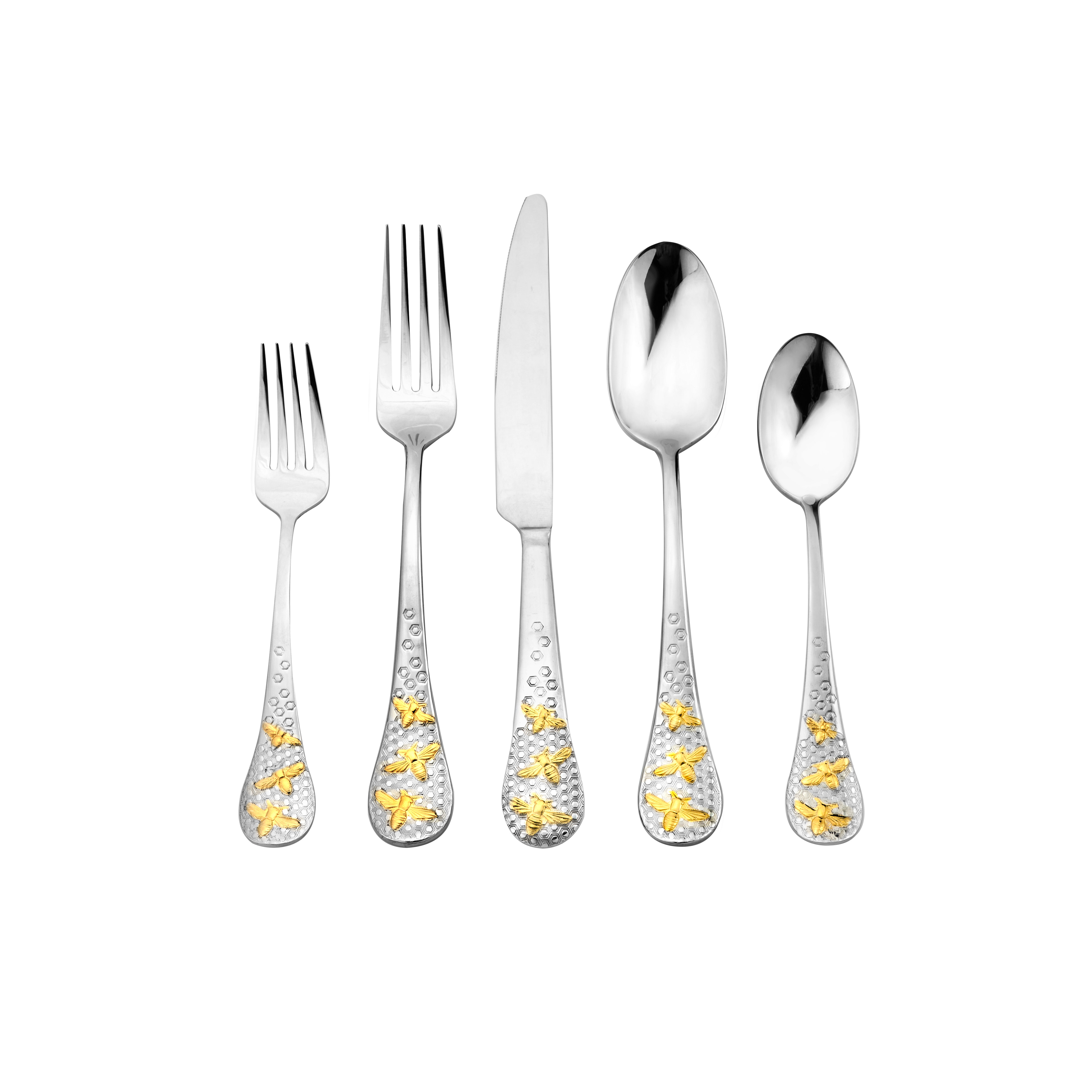 Godinger Silver Art Co Regal Bee Stainless Steel Flatware Set & Reviews ...