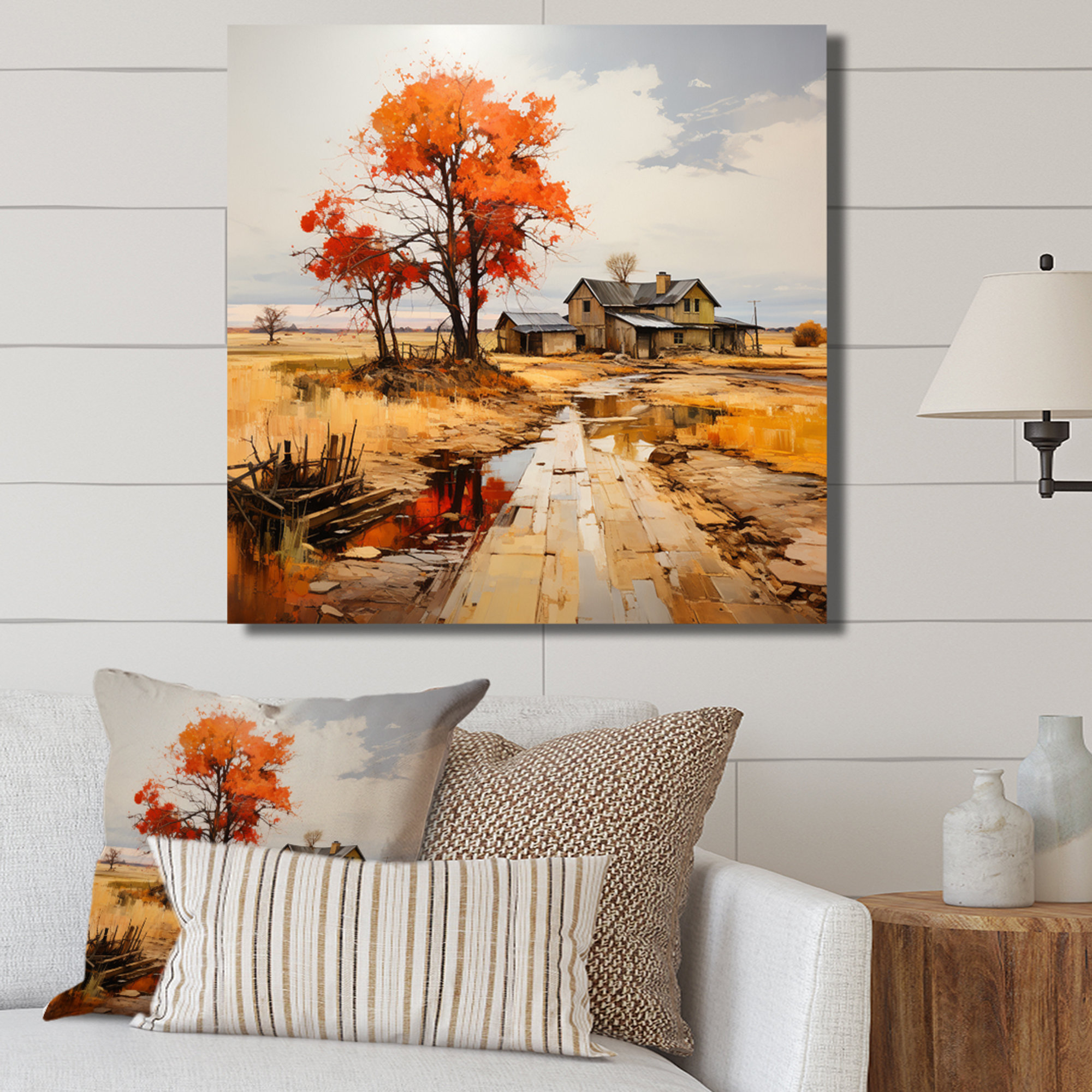 Red Barrel Studio® Farm Autumn Hues Landscape II - Print | Wayfair