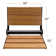 Home Aesthetics 18" Folding Teak Wood Shower Bench Seat Wall Mount ...