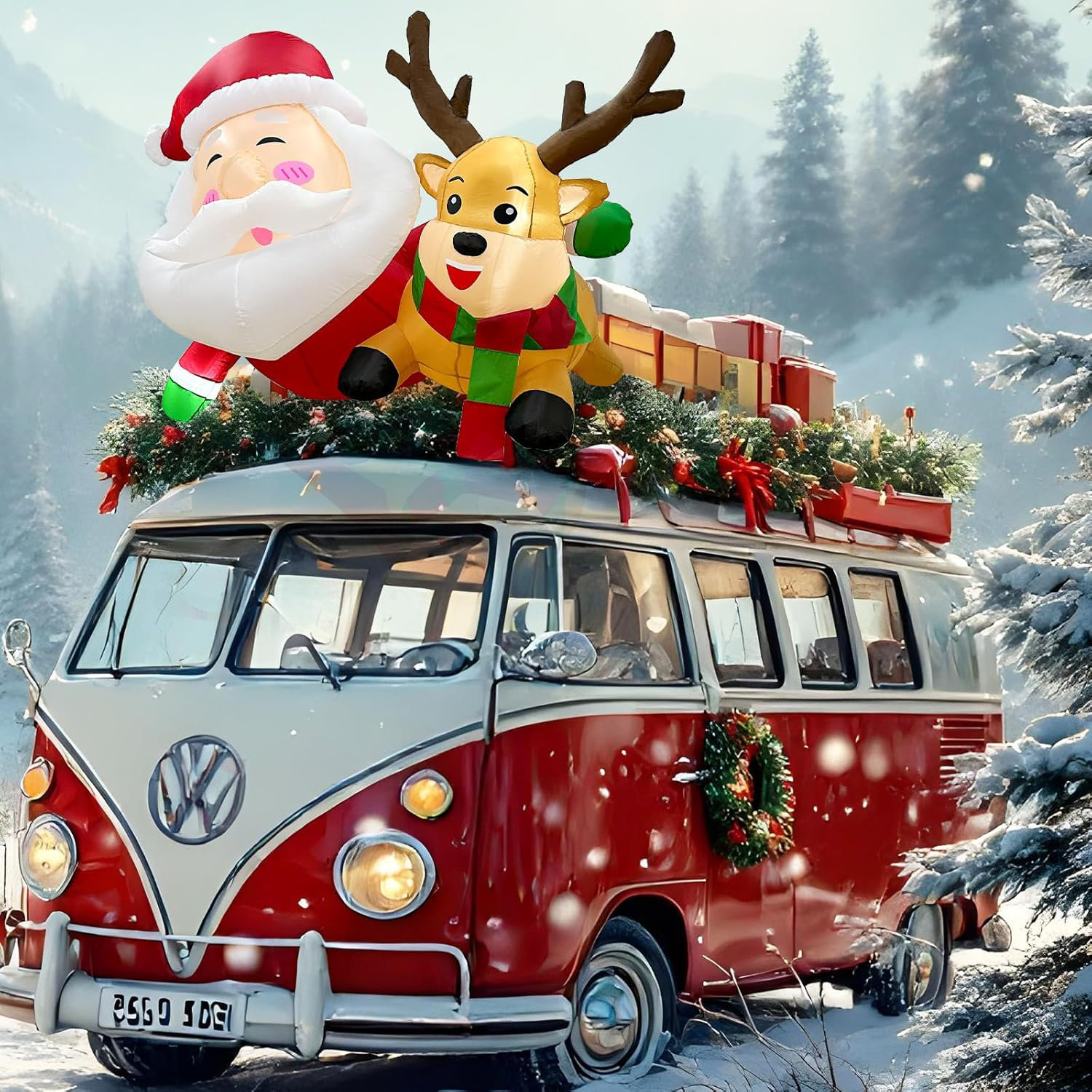 The Holiday Aisle® 6 FT Christmas Inflatable Outdoor Decoration Santa ...