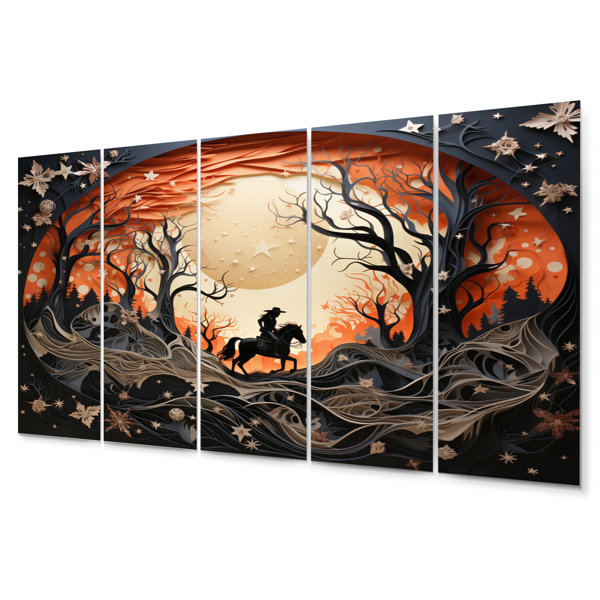 Design Art Western Wild Horse Show - Western Metal Wall Decor Set | Wayfair