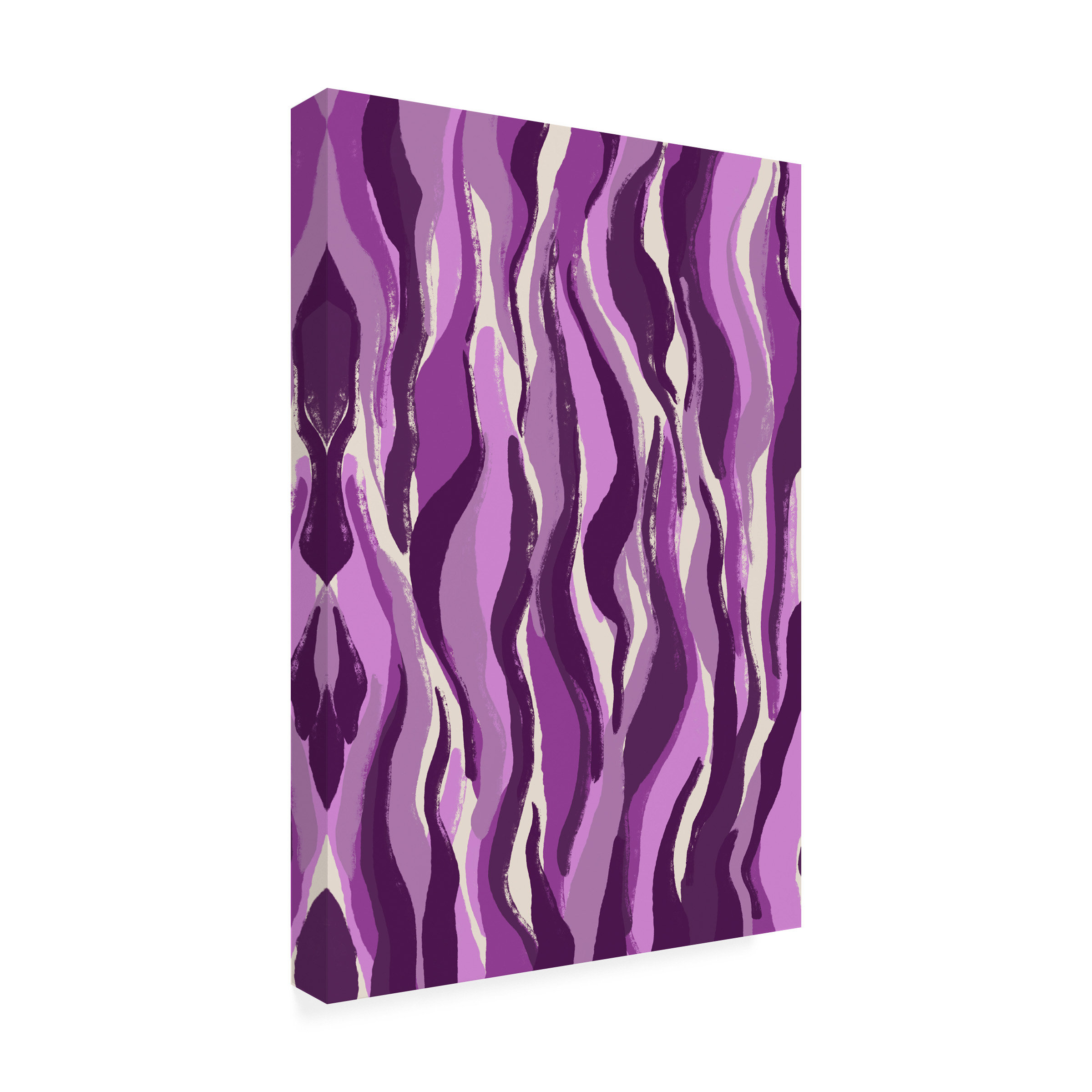 Wrought Studio Treechild Purple Tiger Pattern Canvas Art - Wayfair Canada