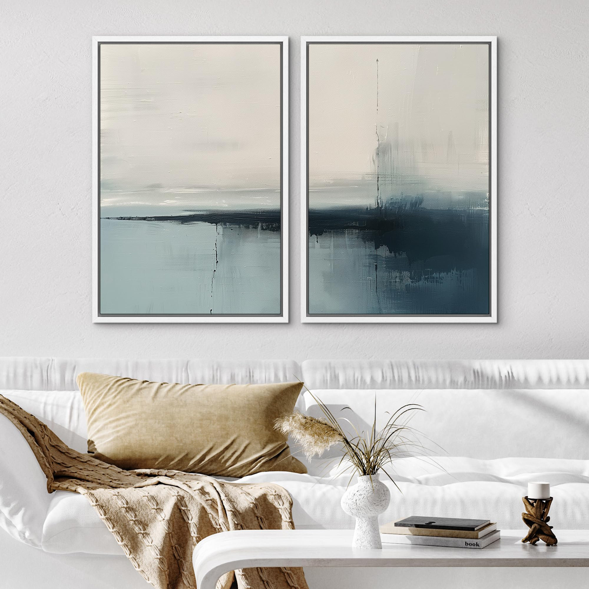 wall26 " Geometric Mid-Century Wave Collage Abstract Shapes Cozy ...