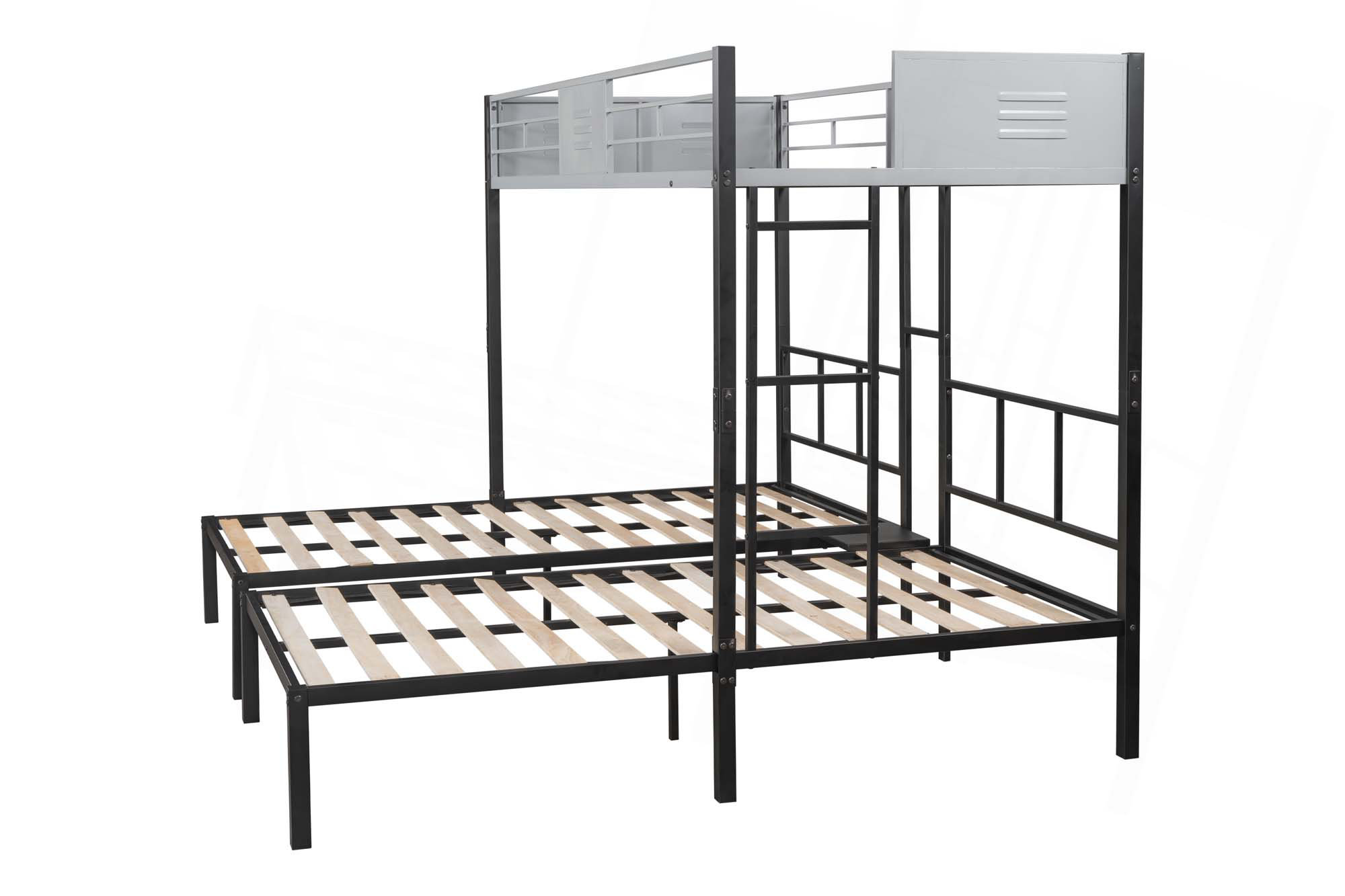 Latitude Run® Triple Bunk Bed With Vent Board/ Sturdy Metal Frame ...