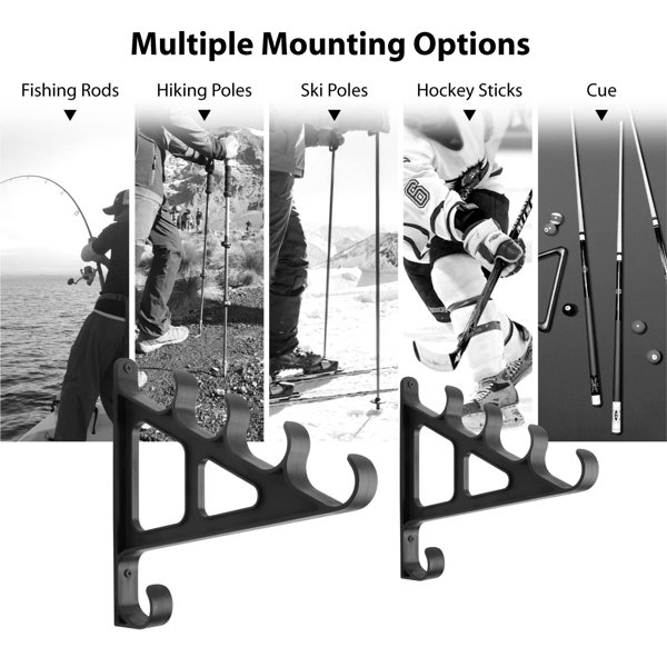 Rebrilliant Horizontal Fishing Rod Rack Rod Holders For Wall Storage ...