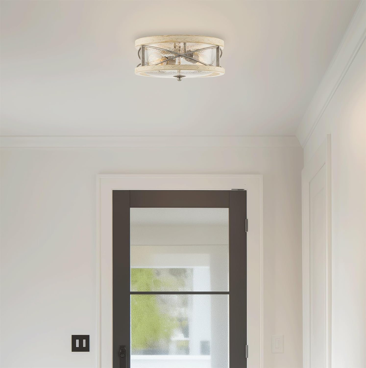 Rosalind Wheeler 13" Modern Farmhouse Flush Mount Ceiling Light ...