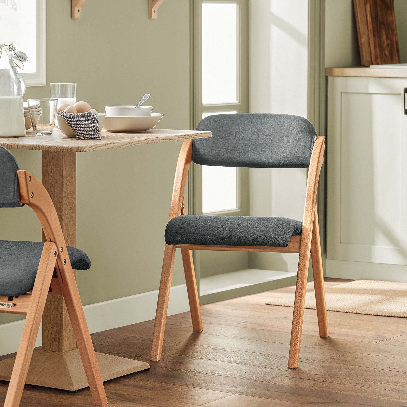 Dakota Fields Ashja Solic Wood Folding Chair | Wayfair.co.uk